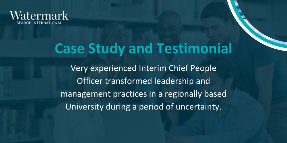 Case Study: Interim Chief People Officer - · Watermark Search